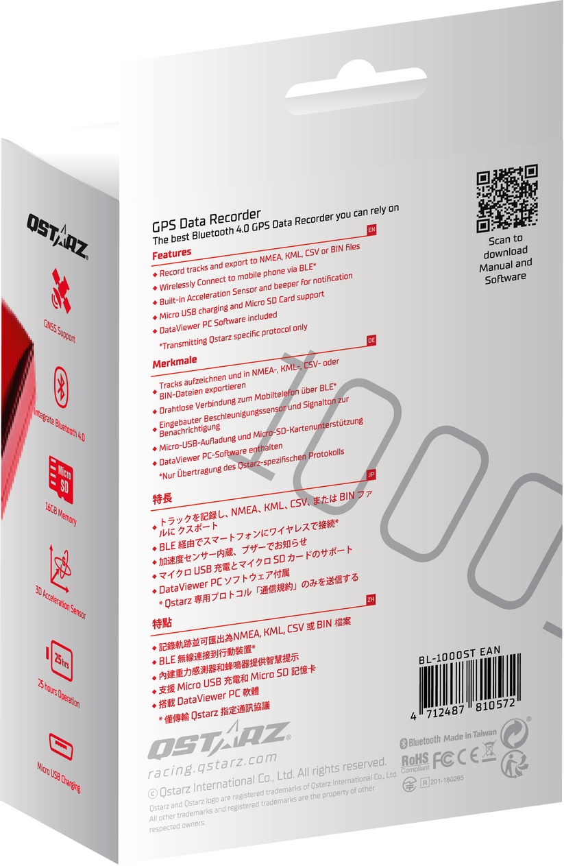 Qstarz BL-1000ST Bluetooth BLE GNSS / GPS data logger (2024 edition ...